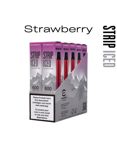 Evapify - Pack de 10 x Strip Iced Strawberry Puffs