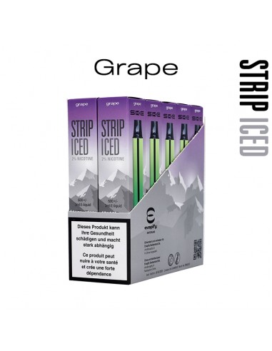 Evapify - Pack de 10 x Strip Iced Grape Puffs