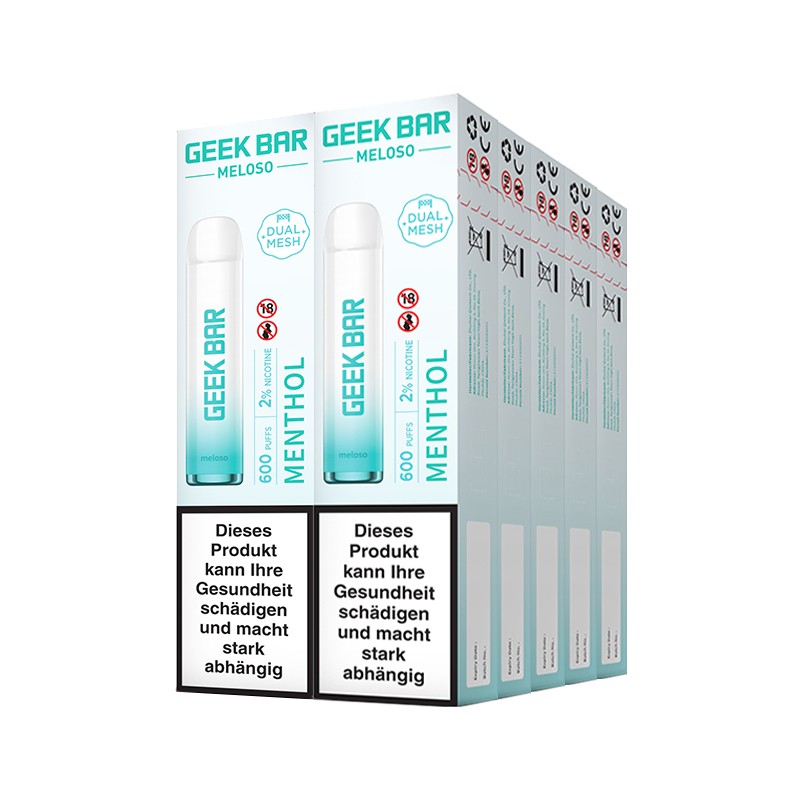 Geek Bar Meloso - Pack de 10 Puffs Menthol
